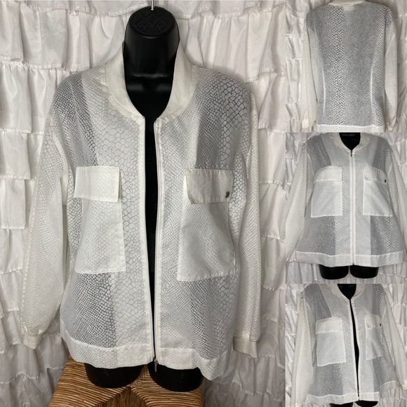 Jackets & Coats | Gomaye Designer Transparent Print Jacket | Poshmark